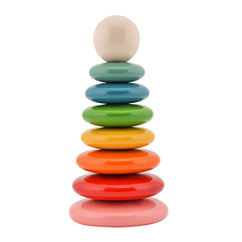 Bhavishka Pyramid Shaped Wooden Stacker Rings Game (9 Months+) - for ...