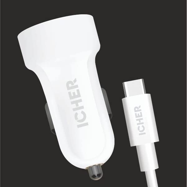 Icher Turbo USB Car Charger Smart Charging with Quick Charge 3.0 + Free ...