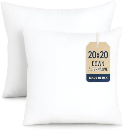 Amazon.com: Homey COZY 20x20 Pillow Inserts – Overstuffed & Supportive ...