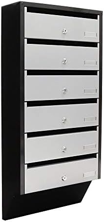 Rottner Depot 6 Letter Box System Silver Black Cylinder Lock 2 Keys per ...