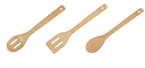 Buy Feliz Set of Wooden Slotted Turner/stapula, Skimmer and Spoon for ...