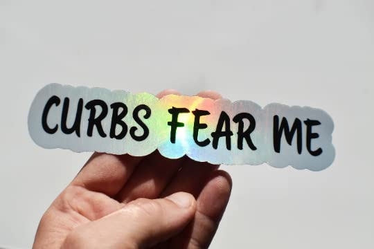 Amazon.com: Curbs Fear Me Funny Holographic Die Cut Laminated Vinyl ...