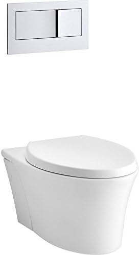 Kohler 6299-0 Veil Wall-Hung Elongated Toilet Bowl, White, 3 Inch ...