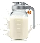 Amazon.com: Glass Pitchers with Lid and Handle, 32oz Breast Milk ...