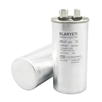 CBB65 20uF 20MFD Motor Run Capacitor Start Capacitor for Air Conditioner Refrigerator Air ...