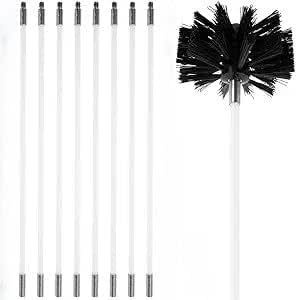 Amazon.com: Chimney Cleaning Brush Kit, 1 Nylon Brush Head and 8 ...