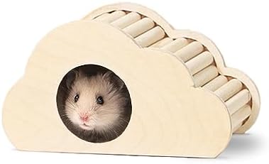 Eyksta Wooden Hamster House, Hamster Hideout Hamster Ladder Toy ...