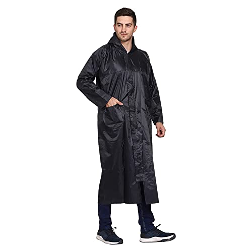Velena Men's Waterproof Raincoat (Black, Medium) : Amazon.in: Clothing ...