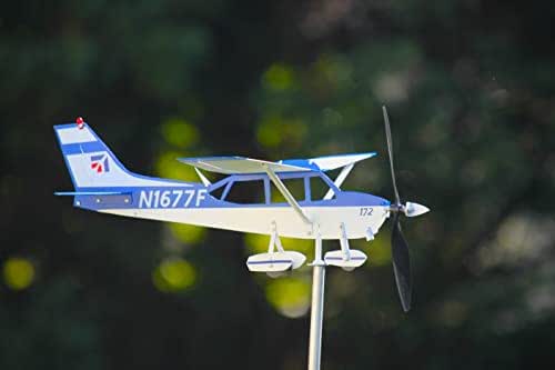 Amazon.com: Cessna 172 airplane whirligig yard art wind spinner : Home ...