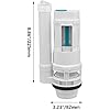 RDEXP White 7.48inch Height Toilet Bottom Inlet Fill Valve Split Push ...