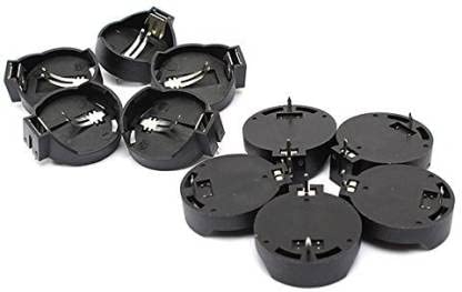 SunRobotics 10Pcs Button Coin Cell Battery Socket Holder Case Black ...