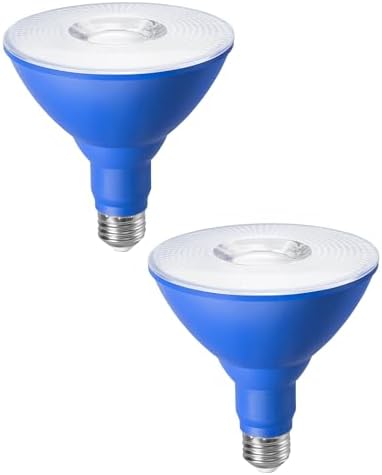 EDISHINE PAR38 Blue LED Flood Light Bulbs Outdoor, Dimmable Blue LED ...