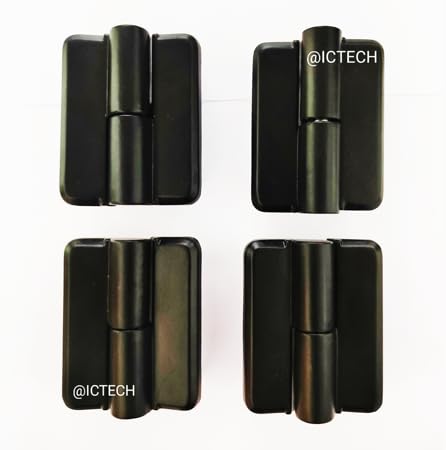 ICTECH Black Industrial Metal Generator Canopy Hinges (Pack of 4, 2 Left, 2 Right) for Generator ...