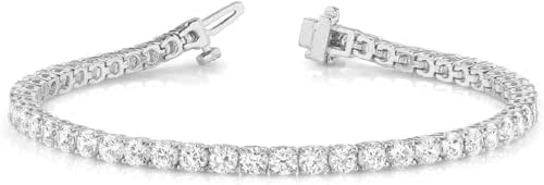 Amazon.com: 3 cttw Carat LAB GROWN Classic Diamond Tennis Bracelet 4 Prong Ultra Premium ...