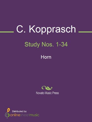 Study Nos. 1-34 - Kindle edition by C. Kopprasch. Arts & Photography Kindle eBooks @ Amazon.com.
