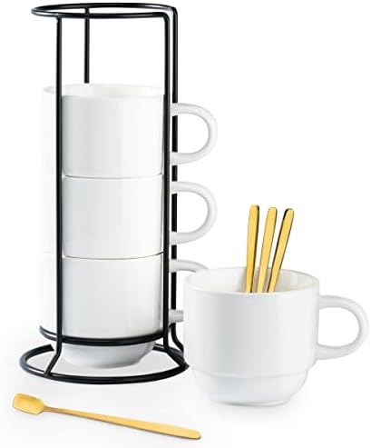 Amazon.com | American Atelier Ceramic Mini Espresso Cups Set of 4, 3oz ...