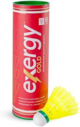 Buy Exergy Gold Nylon Shuttlecock with Premium Natural Cork & Super ...