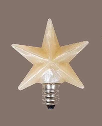 3" Warm Silicone Star Bulb w/Replaceable 3 Watt Candelabra Bulb ~ for ...