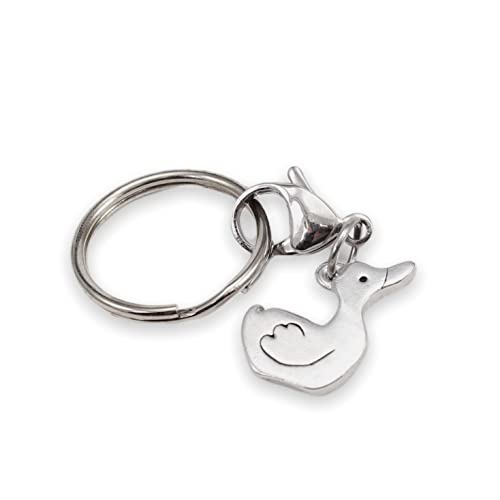 Amazon.com: Mark Poulin Duck Keychain - Gift for Men and Women Key Ring ...