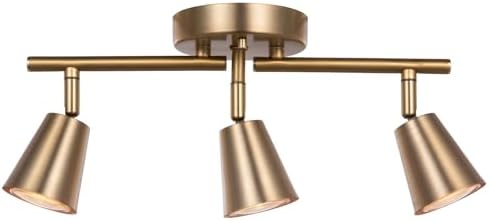CRAFTRONOS 3 Light Track Lighting Kit, Matte Brass Finish Adjustable ...