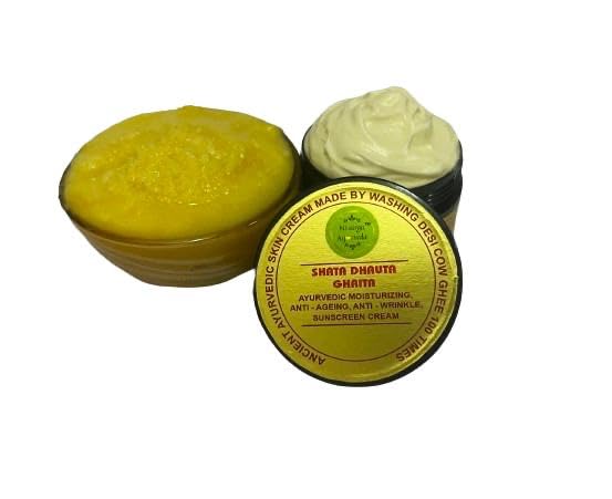 Shata Dhouta Ghrita 100 times Washed Cow Ghee Cream Daily Moisturizing ...