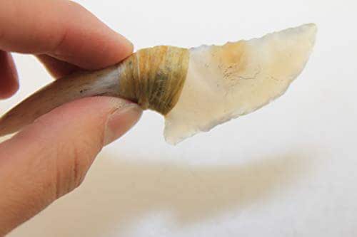 Amazon.com: 3-1/8" long Brazilian Agate Knife Blade Hafted on Deer ...