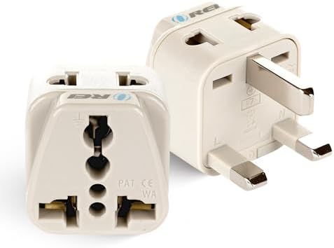 Amazon.com: 2 Pack UK Travel Adapter for Type G Plug - Works with ...