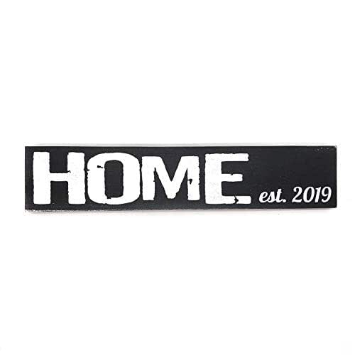 Amazon.com: Home established 2019 Wood Sign Home Decor (black ...
