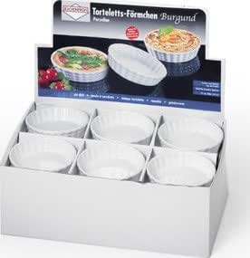 Amazon.com:Kuchenprofi, Mini Flan Dish, 3cm x 12cm, White BOX OF 6 ...