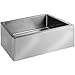 Porcher 35120-01.075 24-Inch London Farm Sink with Rack, Stainless ...