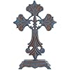 Amazon.com: Retrome Tabletop Cross, 13" H Fleur De Lis Cast Iron ...