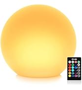 Mr.Go 6-inch RGB Color-Changing LED Ball Light Globe Orb Light w/Remote ...