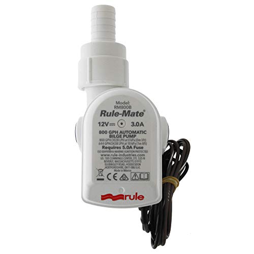 Rule Industries RM800B Mate Bilge Pump 800 GPH, Standard, White – BigaMart