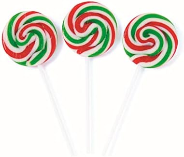 Amazon.com : Fun Exprses 12 pieces Holiday Swirl Lollipops | Christmas ...