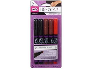 Tulip Body Art Markers Henna 5pc : Amazon.in: Home & Kitchen