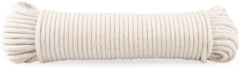 Amazon.com: 100 Ft Heavy Duty Braided Cotton Rope Clothesline ...