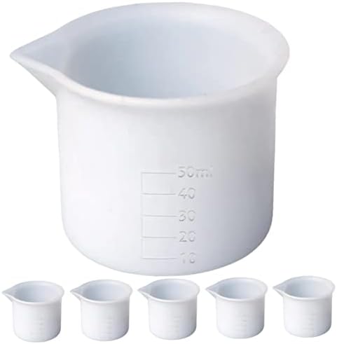Amazon.com: MAGICLULU 6pcs Silicone Measuring Cups With Scale 50ml ...