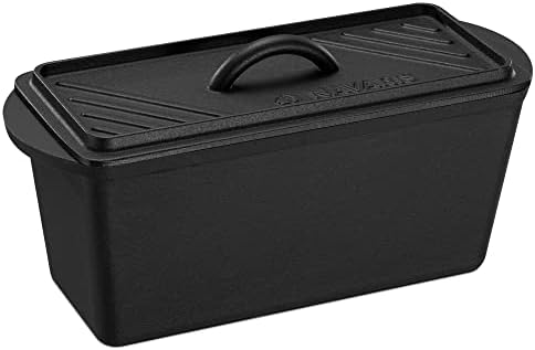Navaris Bread Loaf Pan with Lid - Cast Iron Bread Baking Pan for Bulge ...