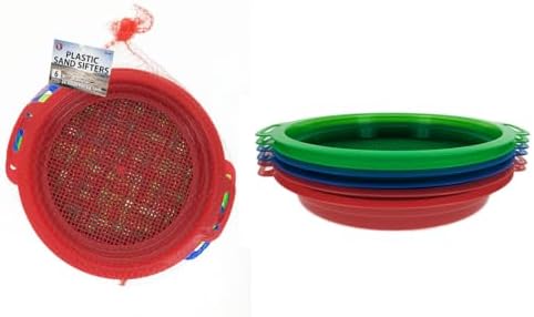 Amazon.com : SE 6-Piece Set of 8.5" Plastic Sand Sifting Pans in a Mesh ...