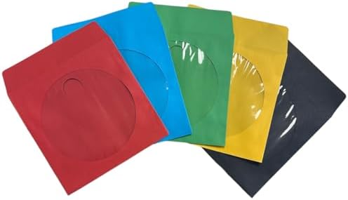 Amazon.com: 100 Pack Maxtek Premium Thick Black Color Paper CD DVD ...