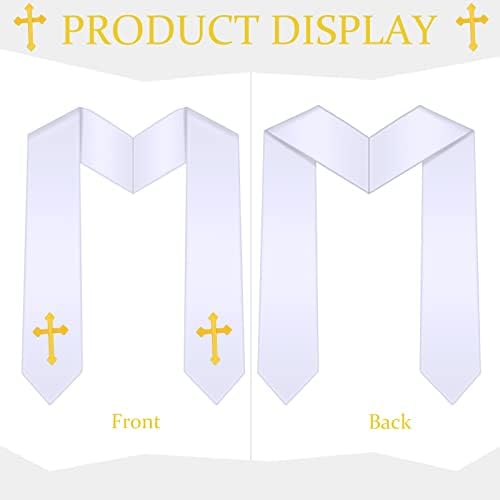 Amazon.com: Hanaive 2 Pcs Embroidery Wedding Pastor Stole with Cross ...