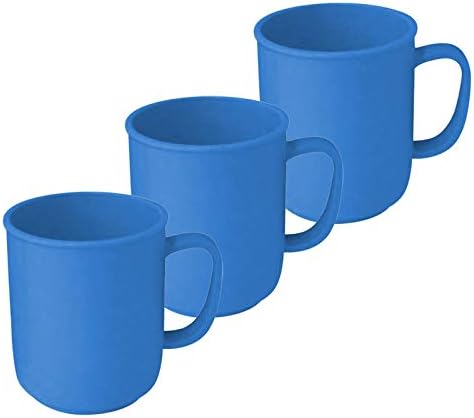 3 tasses avec anse à 300 ml en plastique Différents coloris café tasse ...