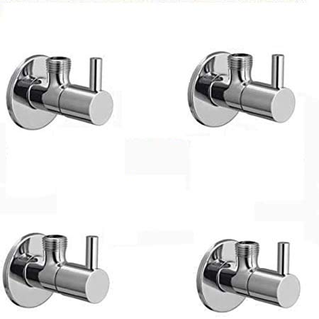 SHRUTI Brass Angle Cock, Angle Valve, Stop Cock with SS Wall Flange ...