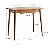 Amazon.com: HomSof 100% Solid Wood Computer Desk With Drawer - Natural ...