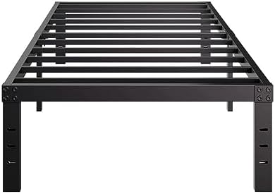 Amazon.com: Bed Frame Twin Size Storage 18 inch Tall,Platform Metal ...