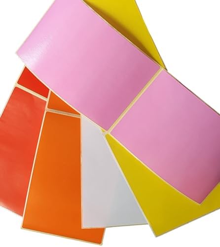 Self-Adhesive Sticky Labels | 102 x 152 mm - 5 Colours | Pack of 25 ...