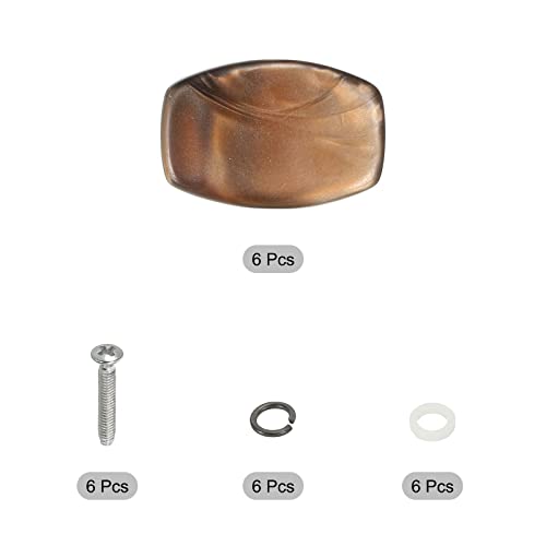 PATIKIL Guitar Tuning Peg Button Machine Head Oval Acrylic Buttons ...