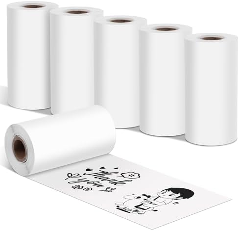 Amazon.com: 6x Mini Sticker Printer Thermal Printer Paper 57mm x 30mm ...