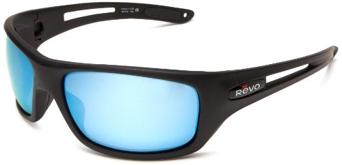 Revo Guide 4054-07 Polarized Round Sunglasses,Matte Black Frame/Water ...