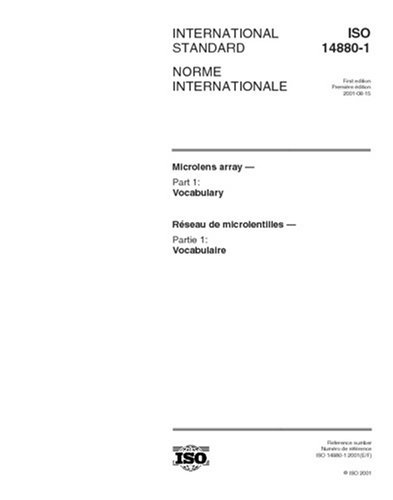 ISO 14880-1:2001, Microlens array - Part 1: Vocabulary | Amazon.com.br